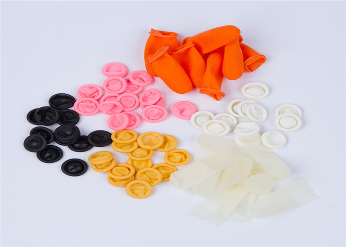Anti Static Dust Free Latex Rubber ESD Finger Cots หลากสี