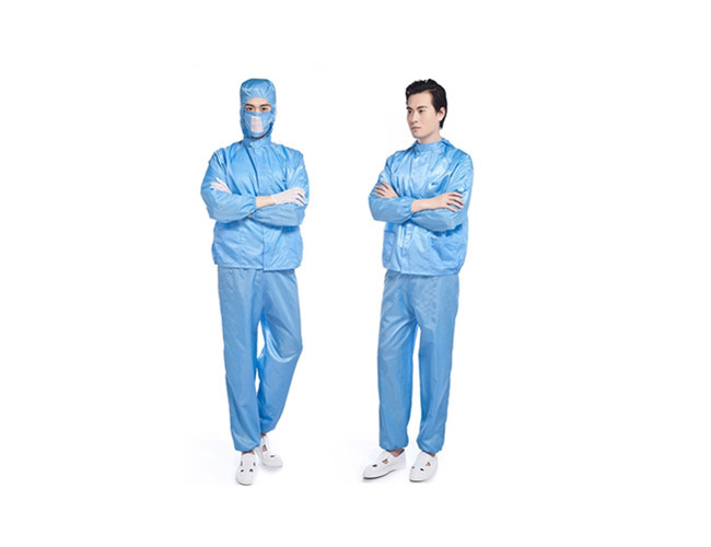 ทำงาน 130g 100D Cleanroom Smock Jumpsuit Workwear Coverall Antistatic ...